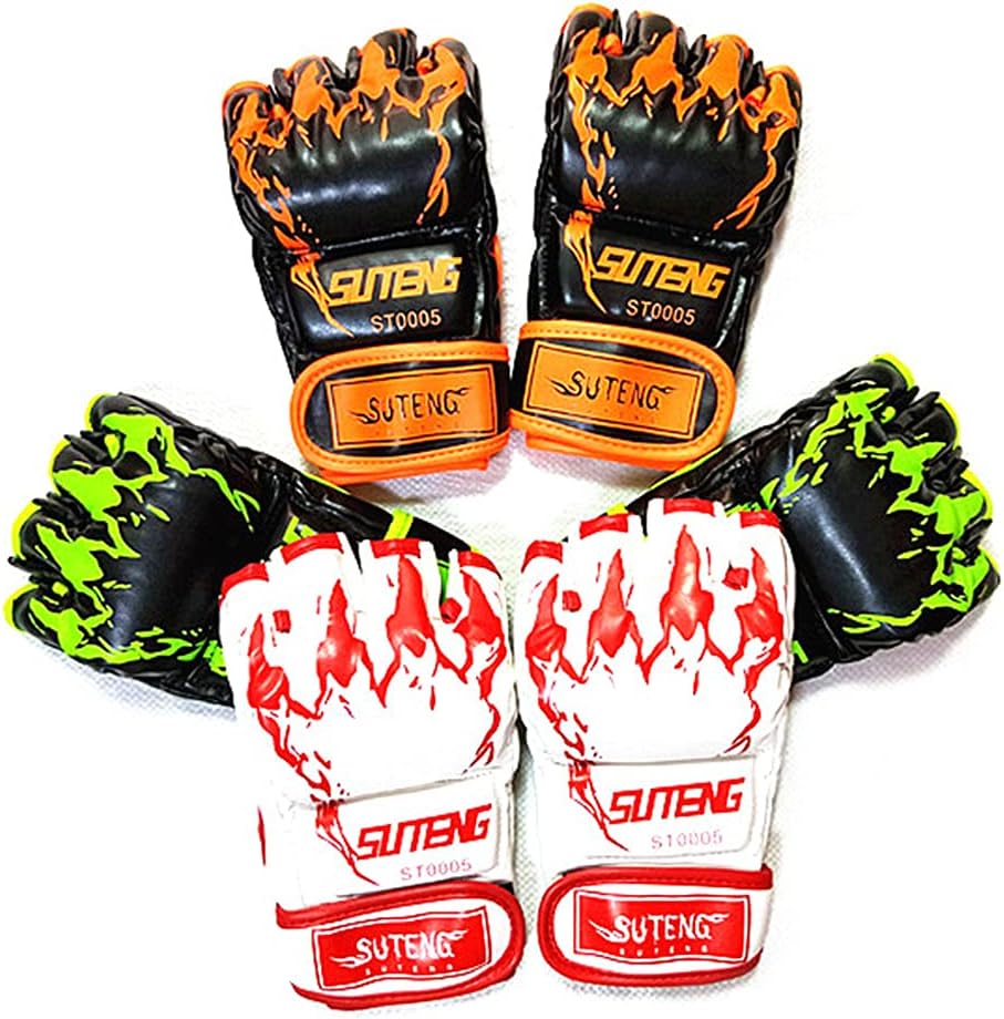 Buy Half Finger Boxing Gloves MMA Training Boxing Mitts Thai Punching ...