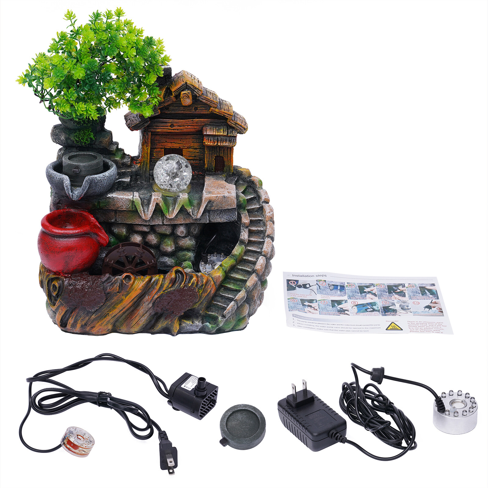 Indoor Water Fountains Desk Rockery Waterfall | Ubuy India