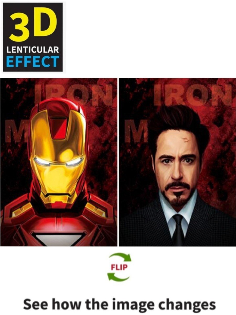 Marvel, Iron Man Poster-Tony Stark ,3D Lenticular- India | Ubuy