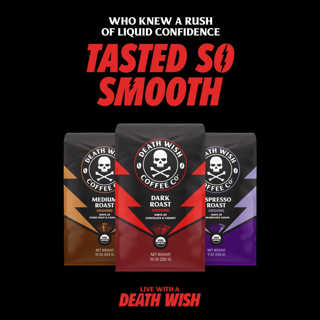 DeathWishCoffee Death Wish Coffee Company Ground Coffee - 1 lb Bag ...