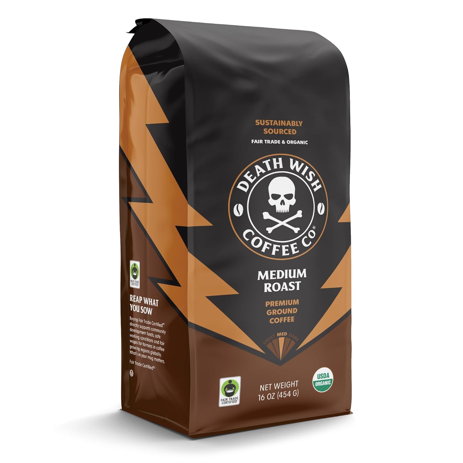 DeathWishCoffee Death Wish Coffee Company Ground Coffee - 1 lb Bag ...